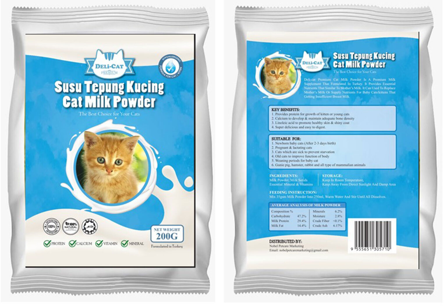 DELi-CAT Susu Tepung Kucing / Cat Milk Powder – Delicat Premium